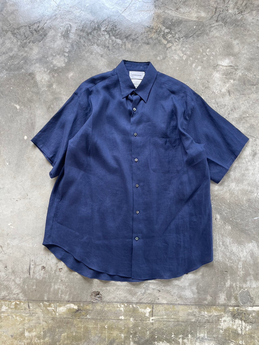 【MARKAWARE】HEMP SHORTSLEEVE SHIRT | NAVY | EDISTORIAL STORE