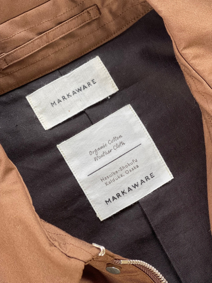 【MARKAWARE】ORGANIC COTTON WEATHER CLOTH JACKET | BROWN | EDISTORIAL STORE